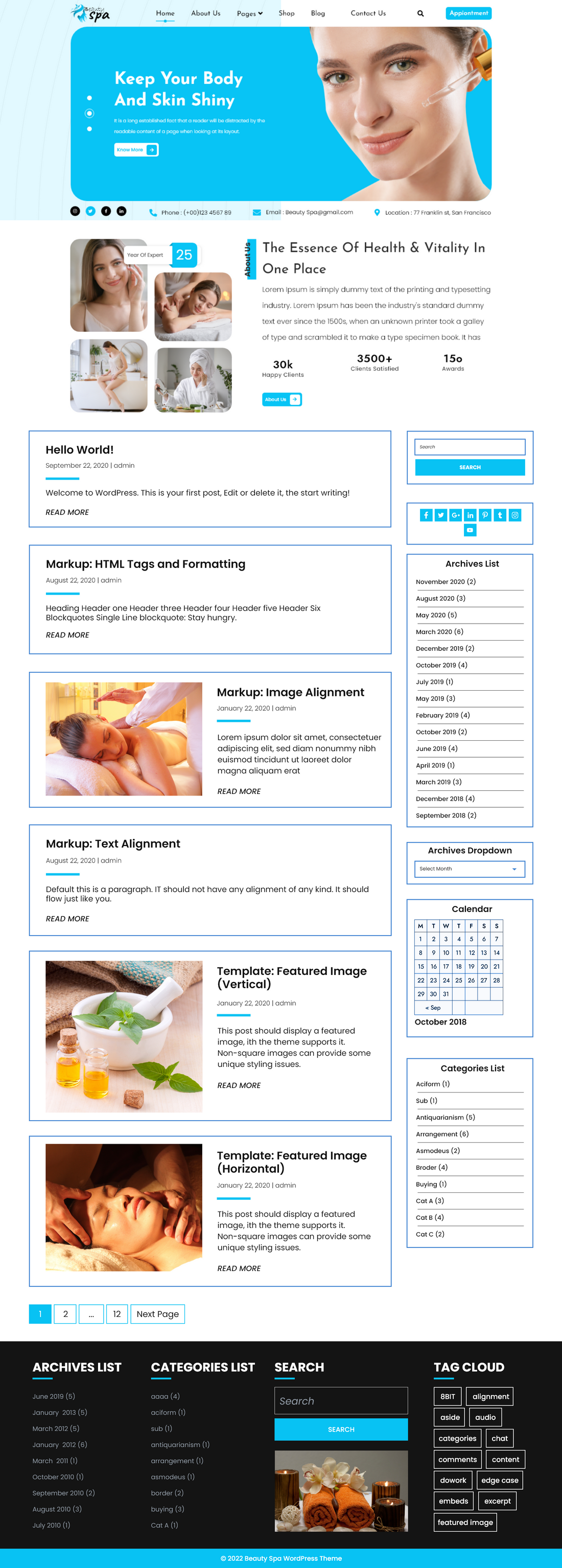 Best Free Beauty WordPress Theme For Beauty Companies
