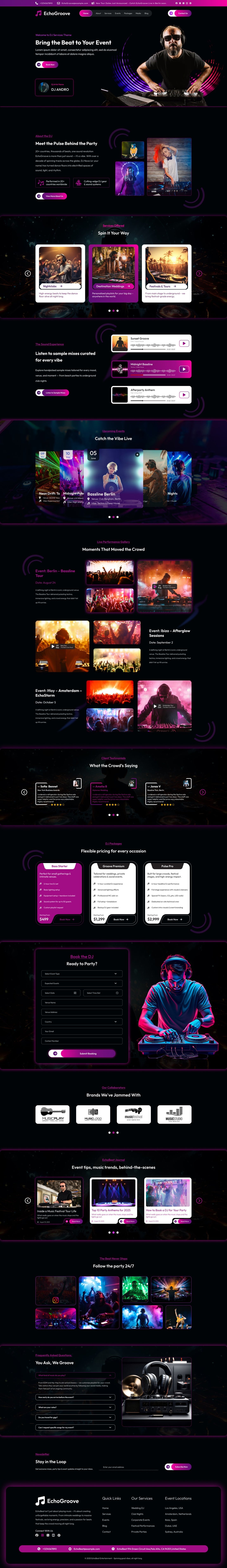 Best Band WordPress Theme – Professional Music & Event Design
