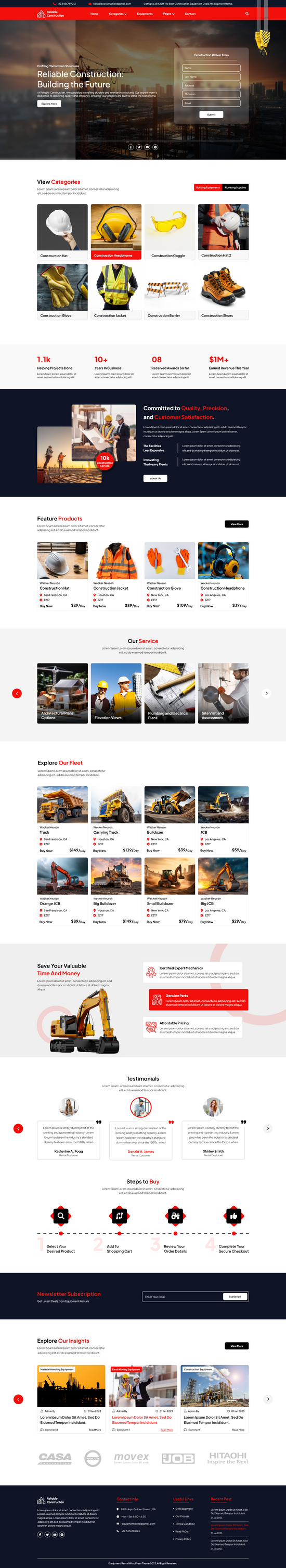 Construction Company WordPress Theme - Build Your Professional Website