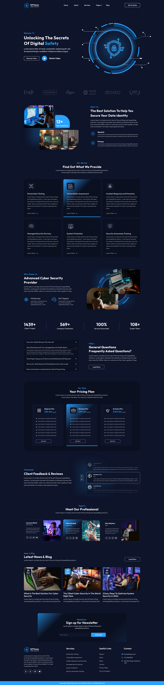 Grow Your Cyber Site With Cyber Security Wordpress Theme