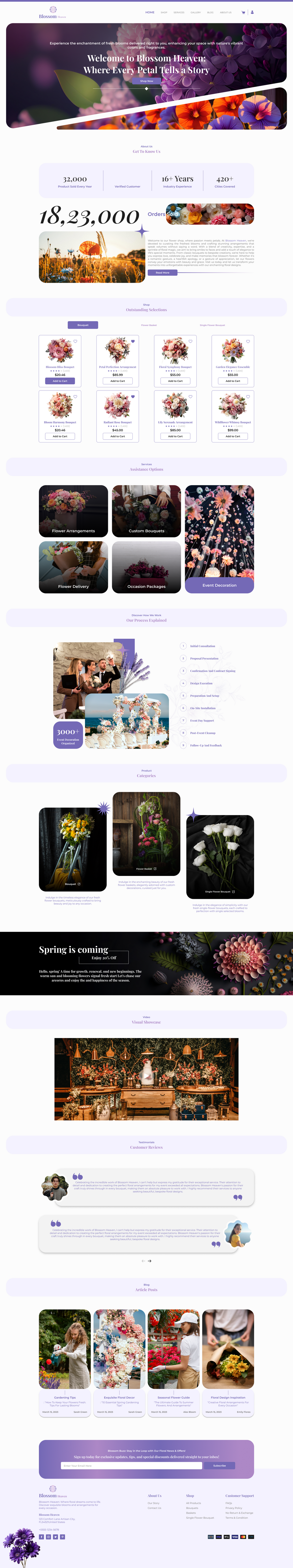 Elegant Flowers WordPress Theme for Florists & Flower Shops
