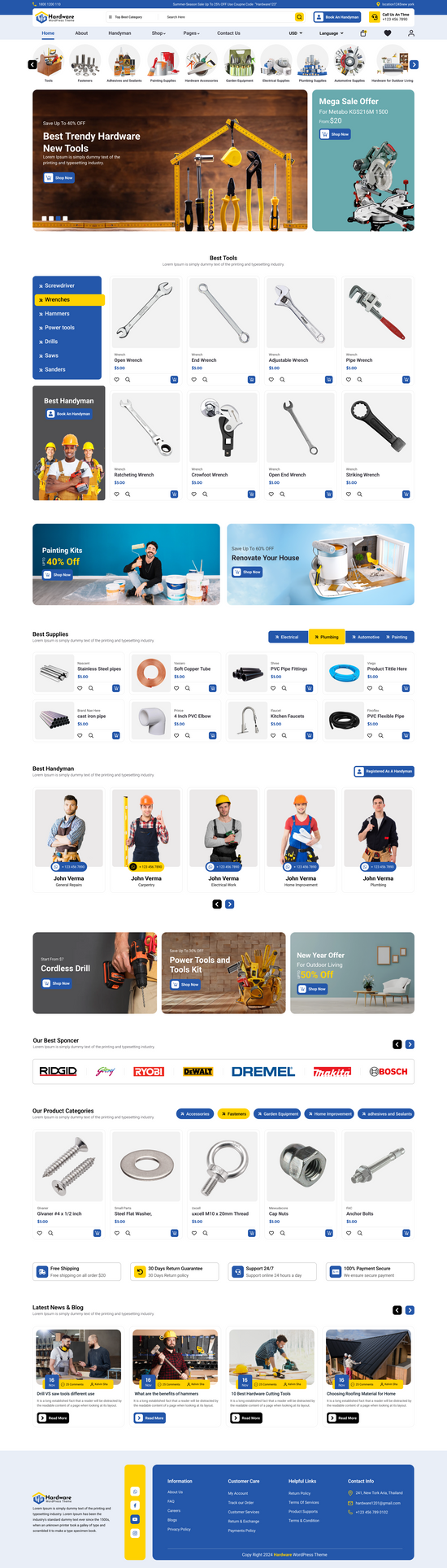 Hardware Store WordPress Theme | Build Your Perfect Online Store